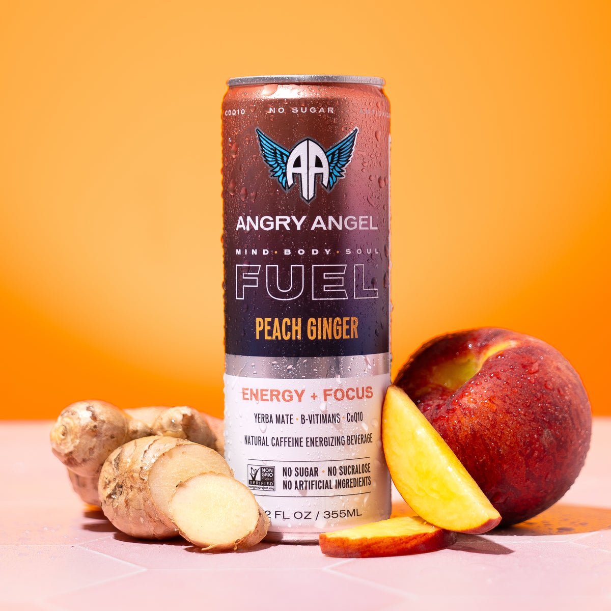 Peach Ginger - Zero Calories Zero Sugar - FREE Shipping! – Angry Angel